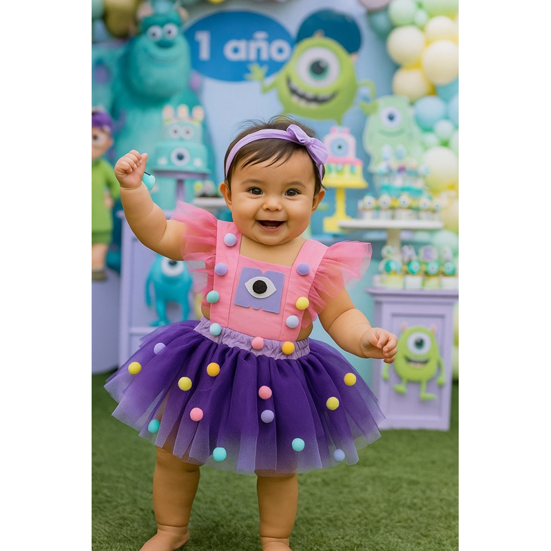 Romper boo / vestido boo monstros sa/ fantasia boo / vestido infantil ...