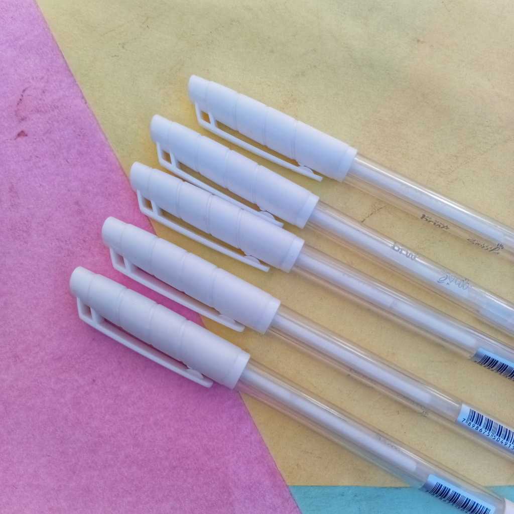 Kit Caneta Gel Branca BRW | Shopee Brasil