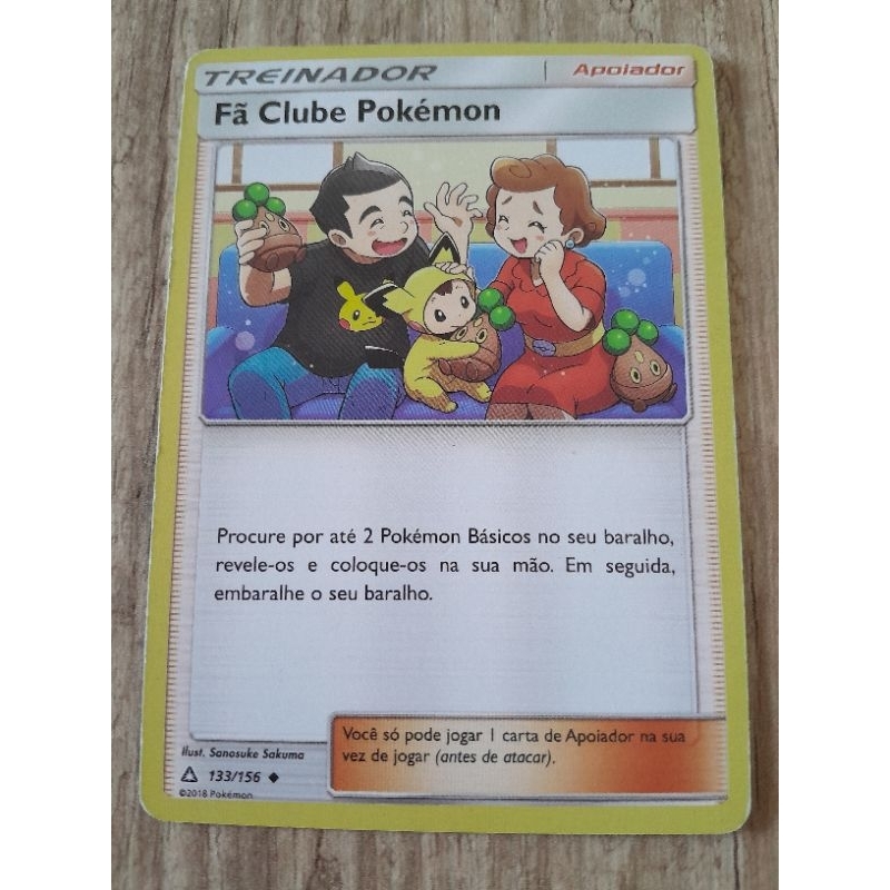 Carta Pokemon Treinador Fã Clube Pokemon HP | Shopee Brasil