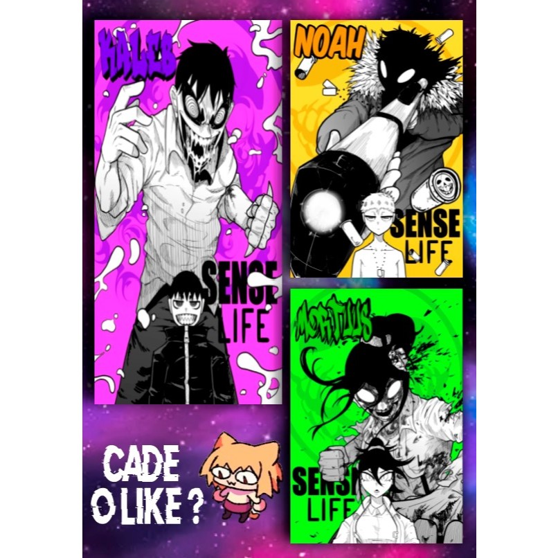 Pôster Adesivo - Sense Life / Kaleb / Noah / Mortuus | Shopee Brasil
