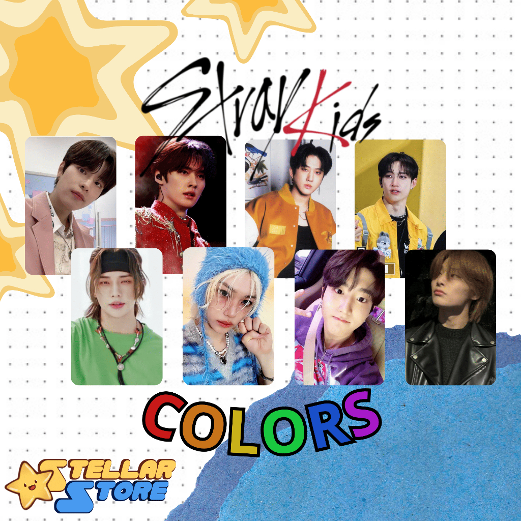 SKZ - COLORS Photocard Fanmade Stray Kids Kit | Shopee Brasil