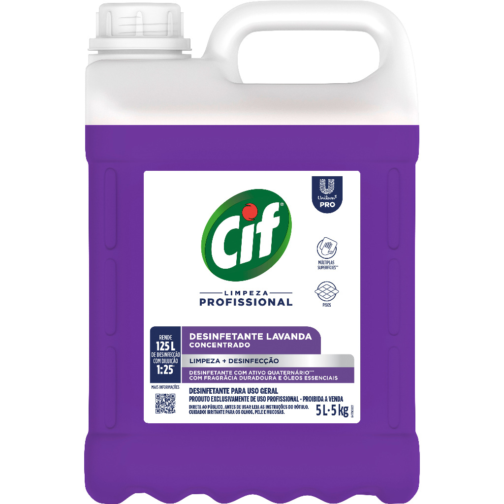 Desinfetante CIF Concentrado Galão 5 litros Rende até 200 Litros Alta ...