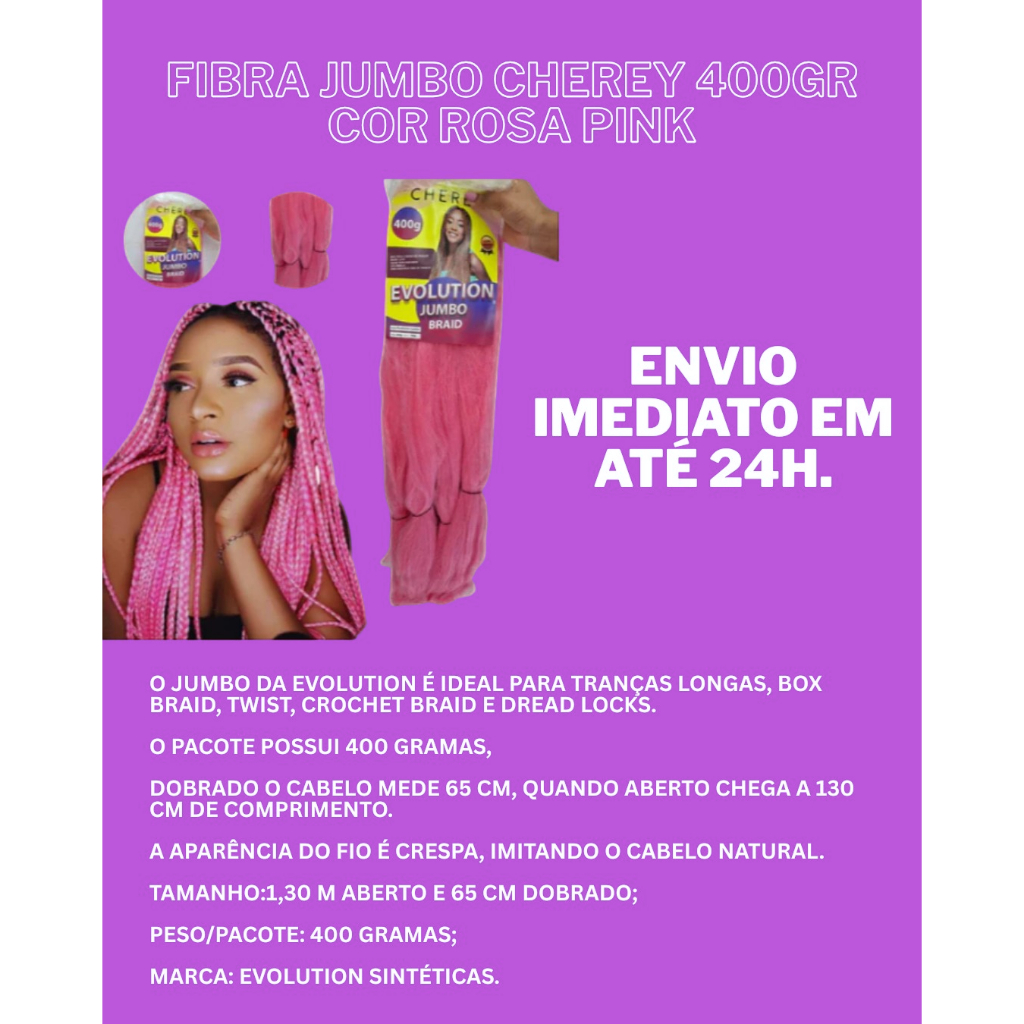Jumbo Evolution 400gr COR ROSA PINK | Shopee Brasil