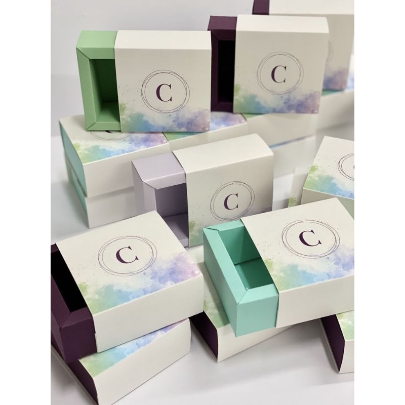 Kit 12 Caixas Luxo Personalizadas | Papel 180g 5x5x1,5cm | Shopee Brasil