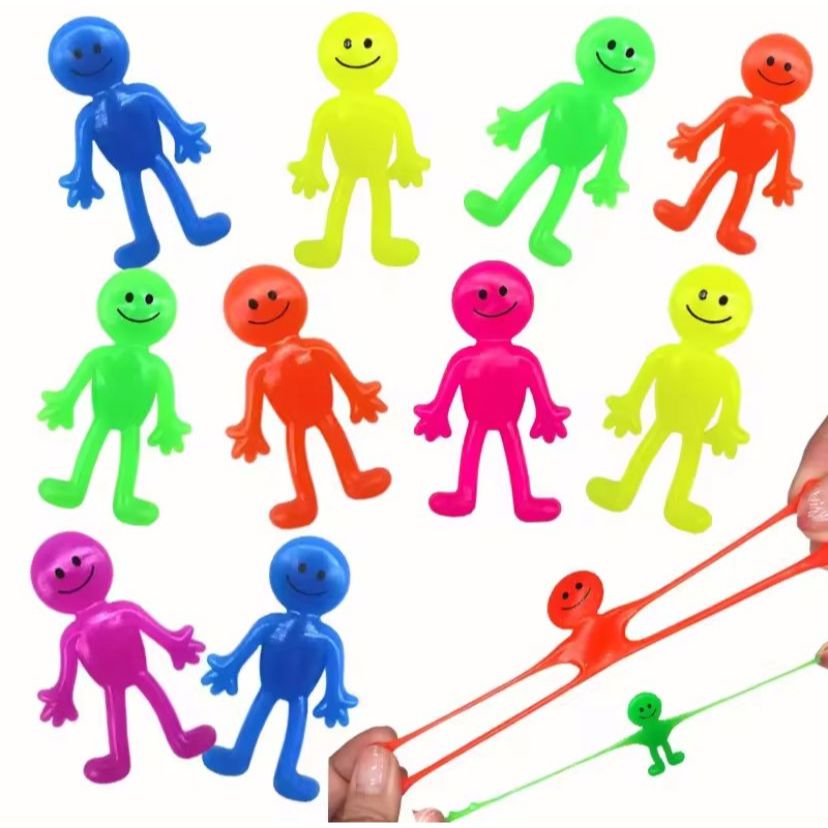 KIT 6 Brinquedo Boneco Feliz Pegajoso Pinhata Festa | Shopee Brasil
