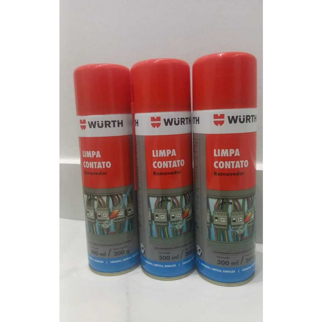 Kit 03 Limpa Contato Eletrônico Wurth 300ml | Shopee Brasil