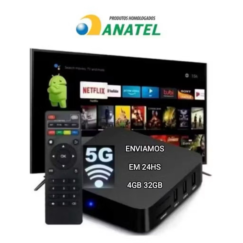Smartpro 4K Box Tv Preto | Shopee Brasil
