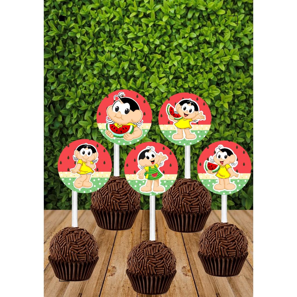 Topper Magali 3,5cm SEM PERSONALIZAÇÃO em Papel Brilho para Docinhos de ...