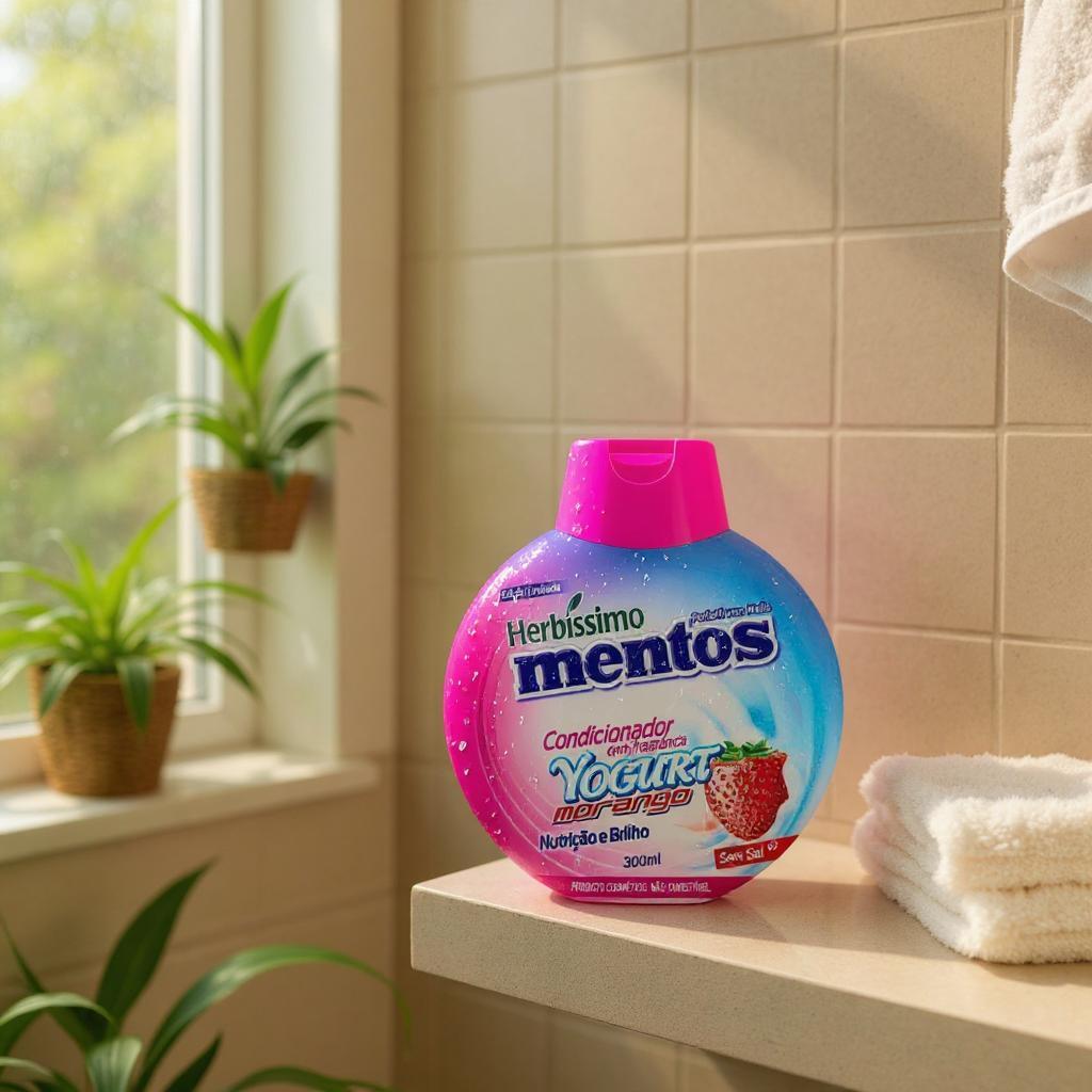 Kit Shampoo 300 ml+Condicionador 300 ml Herbíssimo Mentos Yogurt ...