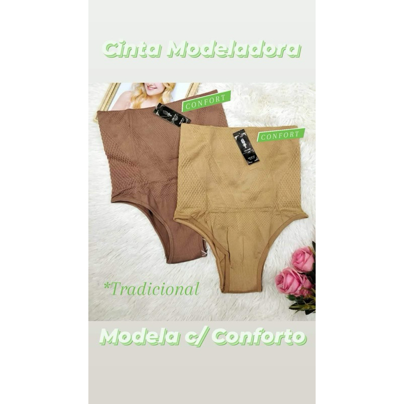 CALCINHA CINTA MODELADORA PREMIUM SECA BARRIGA COMPRESSÃO PÓS PARTO ...