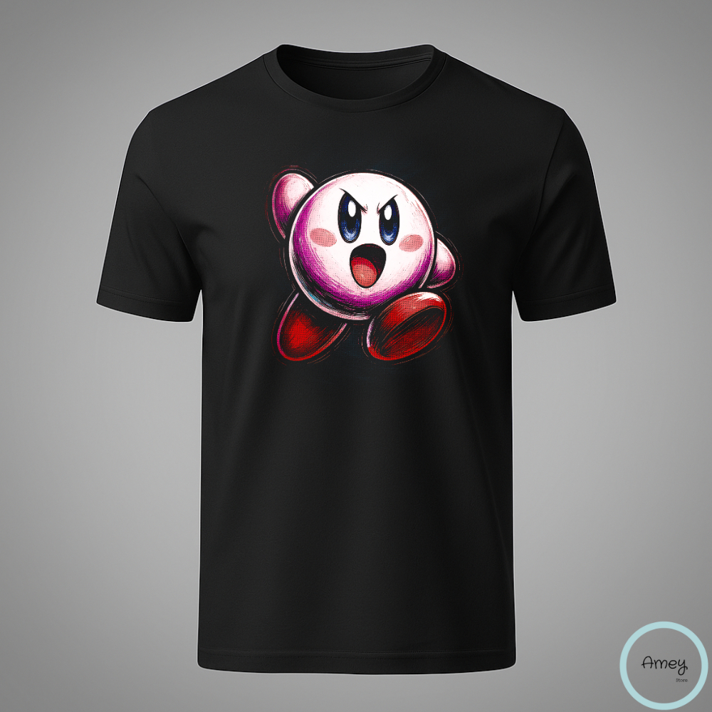 Camiseta Adulto Unissex Game Kirby Nintendo Estampa Fina e Macia ...