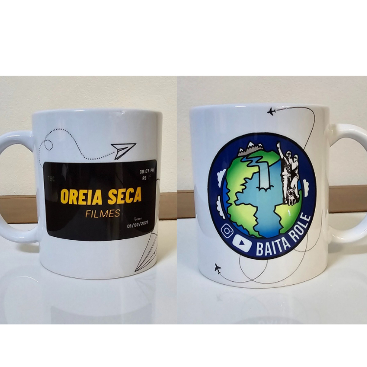 Caneca Oreia Seca Films +1 adesivo | Shopee Brasil