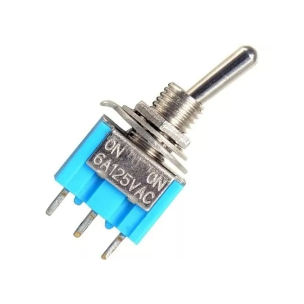 chave alavanca toggle mts-102 3 terminais 6a 125v mini interruptor metal liga/liga | Shopee Brasil