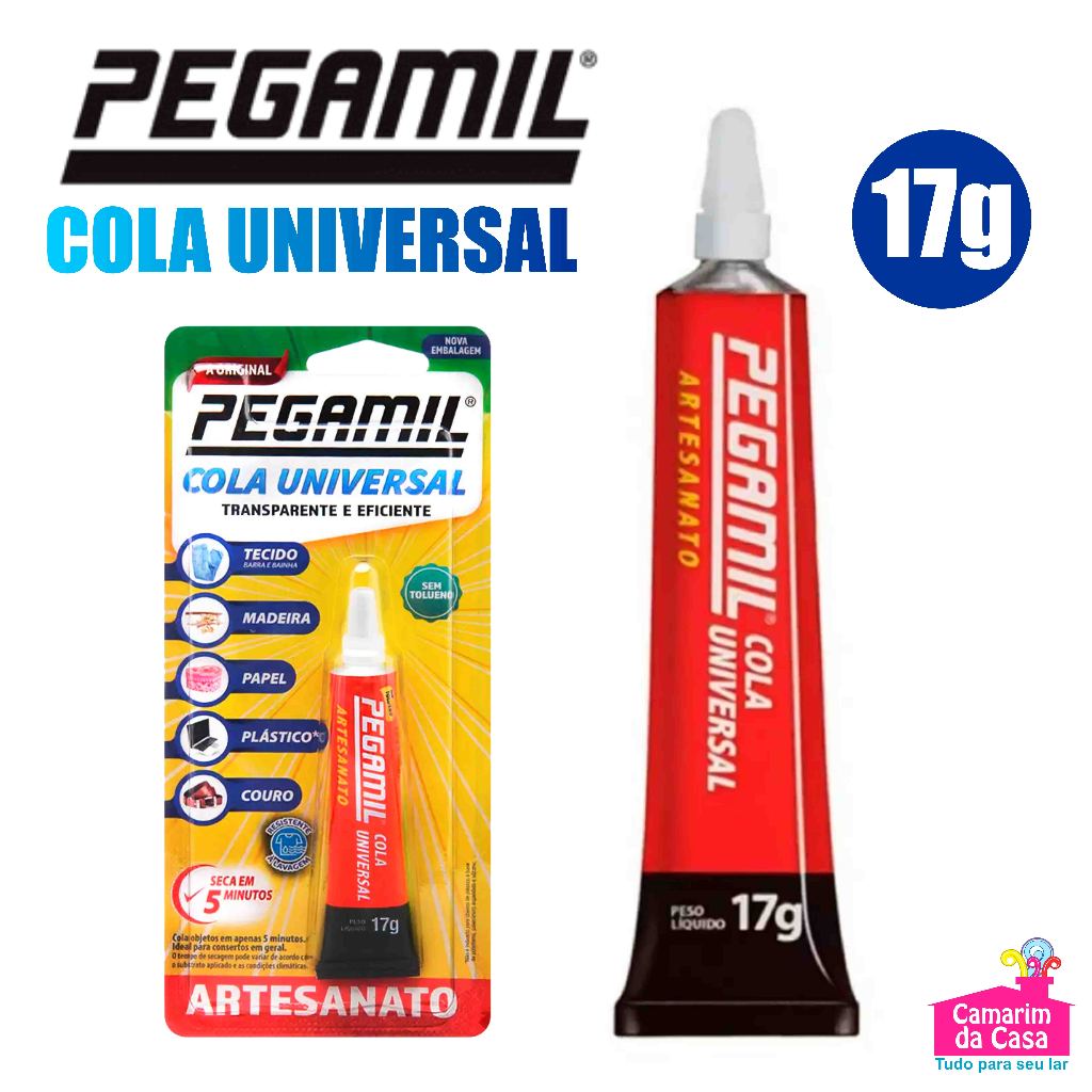 Cola Universal Pegamil para Artesanato Tubo com 17gramas Transparente e ...