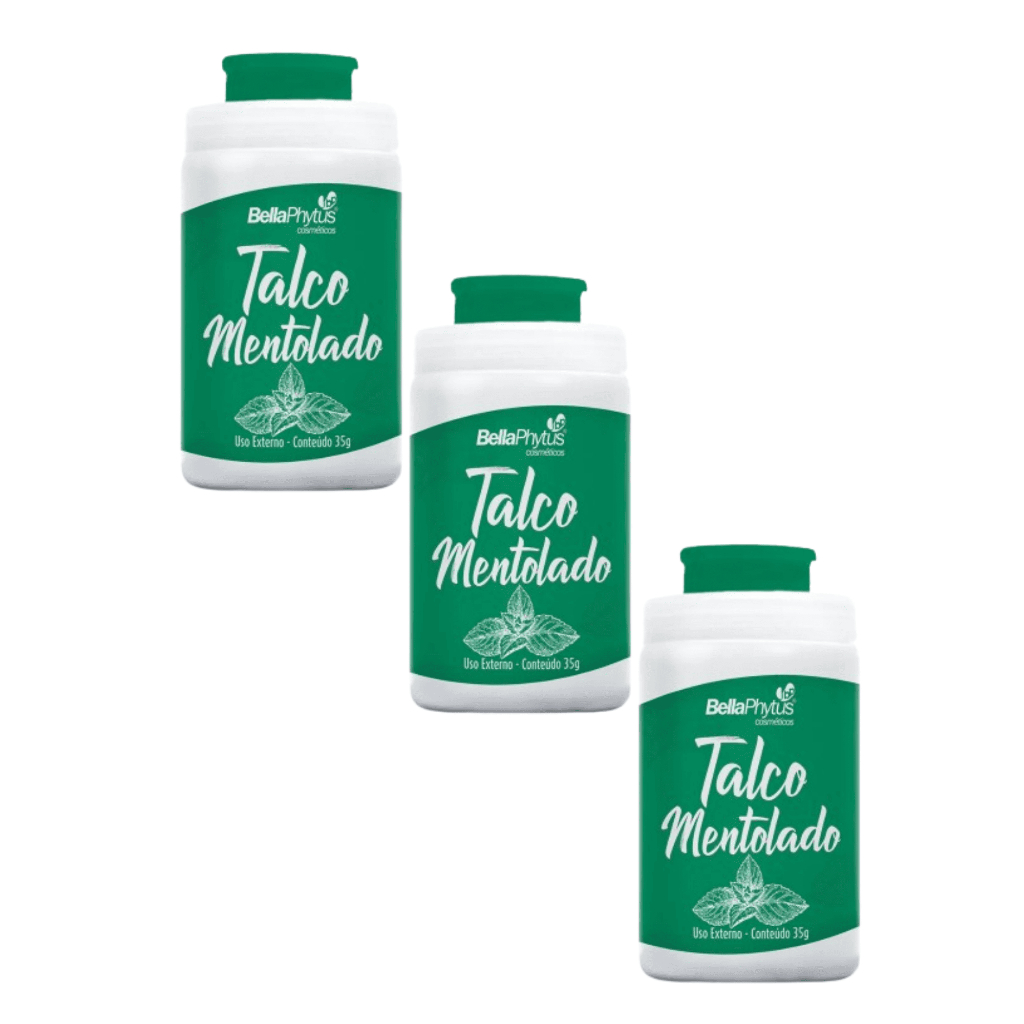 Talco Mentolado 35g – Contra Suor, Coceira e Irritações | C'3 Unidades ...