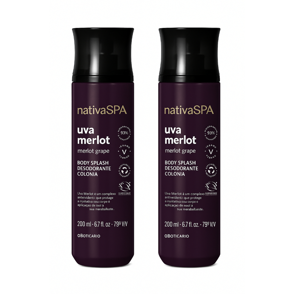Body Splash Desodorante Colônia Nativa Spa Uva Merlot 200ml O Boticario ...