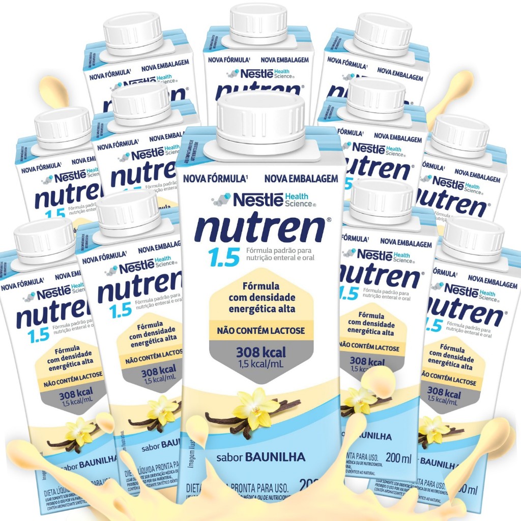 Nutren 1.5 Nestlé - Caixa Com 12 Unidades - (Escolha o Sabor) | Shopee ...
