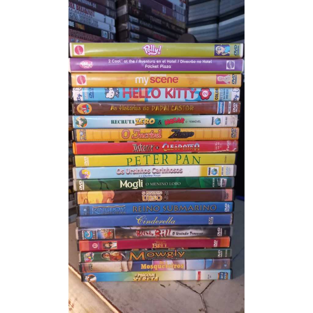 Dvds Infantil cinderella ,mogli zorro hello kitty peter pan polly ...