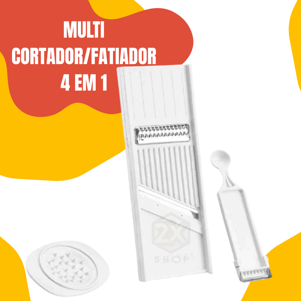 Ralador e Fatiador 4 em 1 Manual de Cozinha Multiuso Legumes Verduras ...