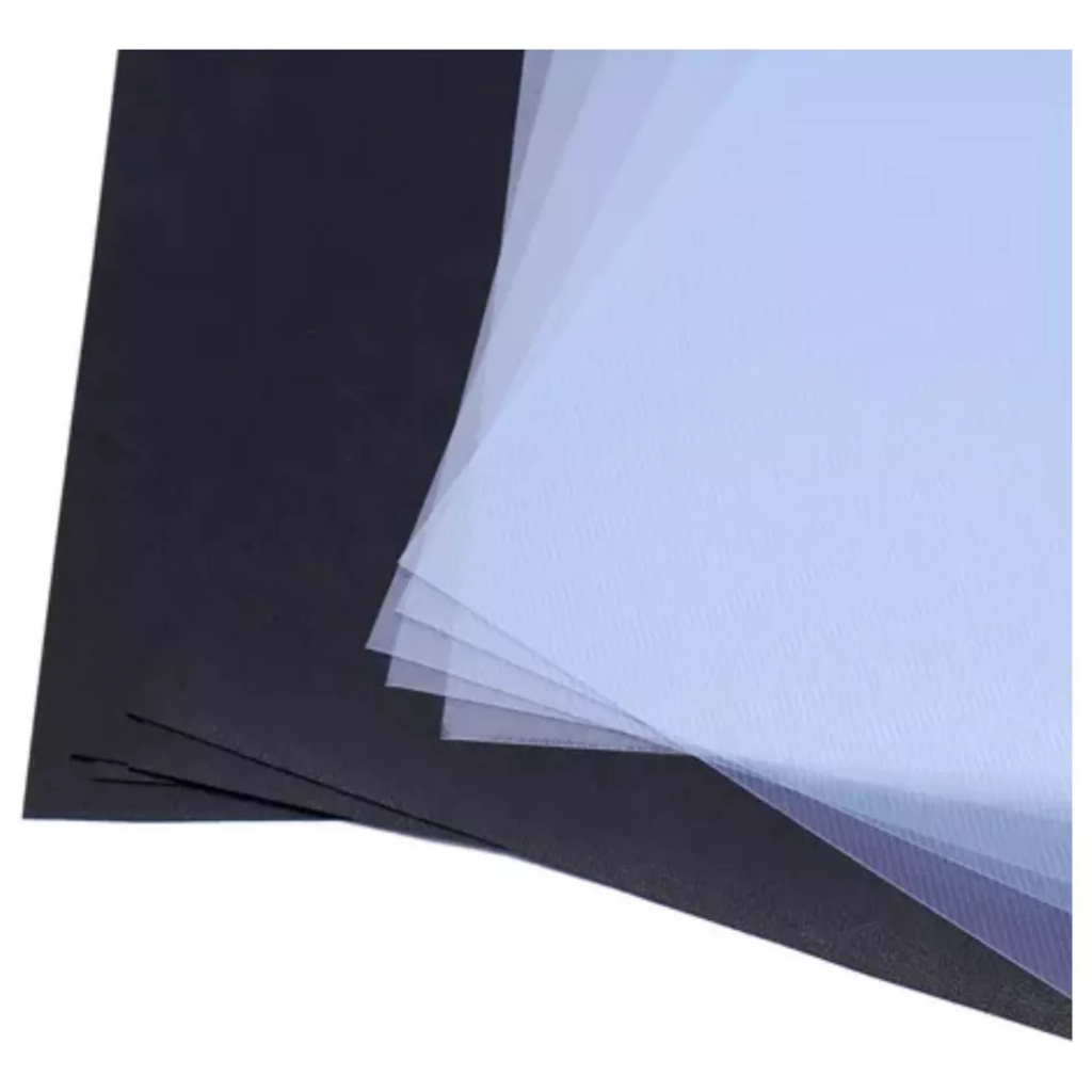 Kit 100un Capa + Contra Capa A4 Preto e Transparente para Encadernação ...