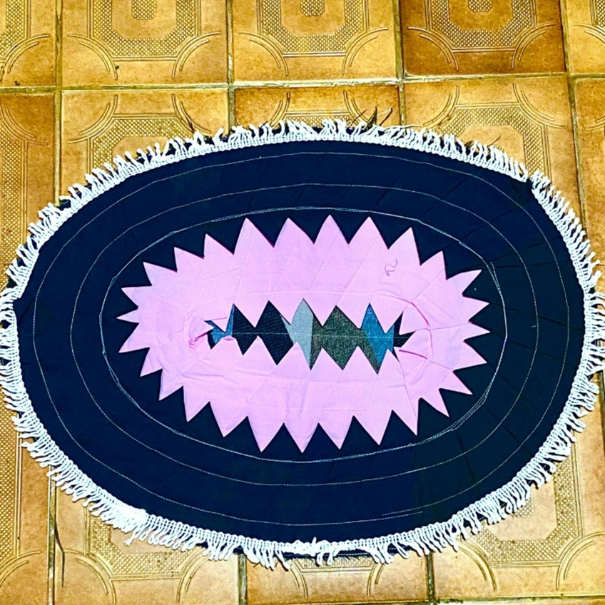 TAPETE DE PANO COSTURADO ARTESANAL 60X45CM – CONFORTÁVEL ...