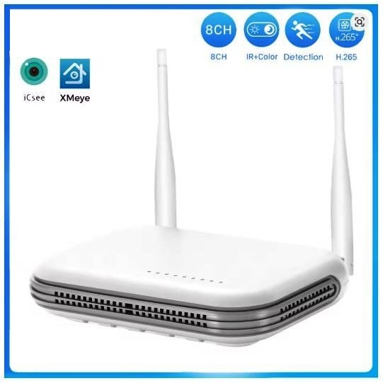 NVR Gravador De Vídeo 1080P Wifi 8Ch 5Mp Com Mouse CCTV Para Câmeras IP ...