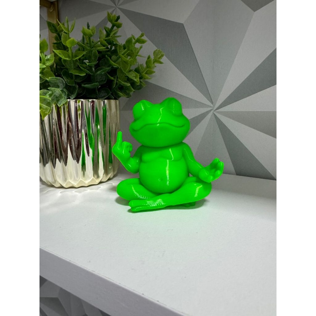Sapo Meditando Zen Buda Miniatura Estátua Decorativa Impressão 3D PLA ...