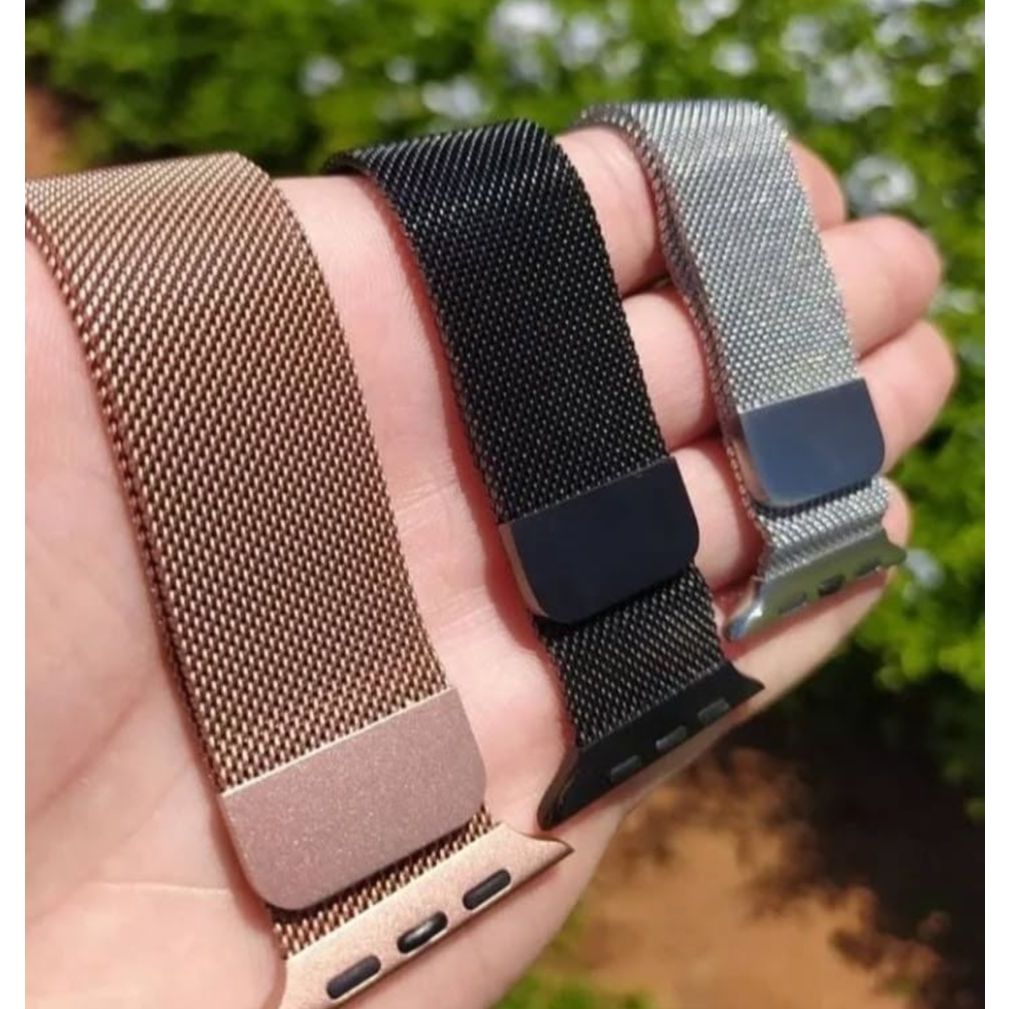 Pulseira Loop Milanese Metal Aço 38mm a 49mm - ORIGINAL | Shopee Brasil