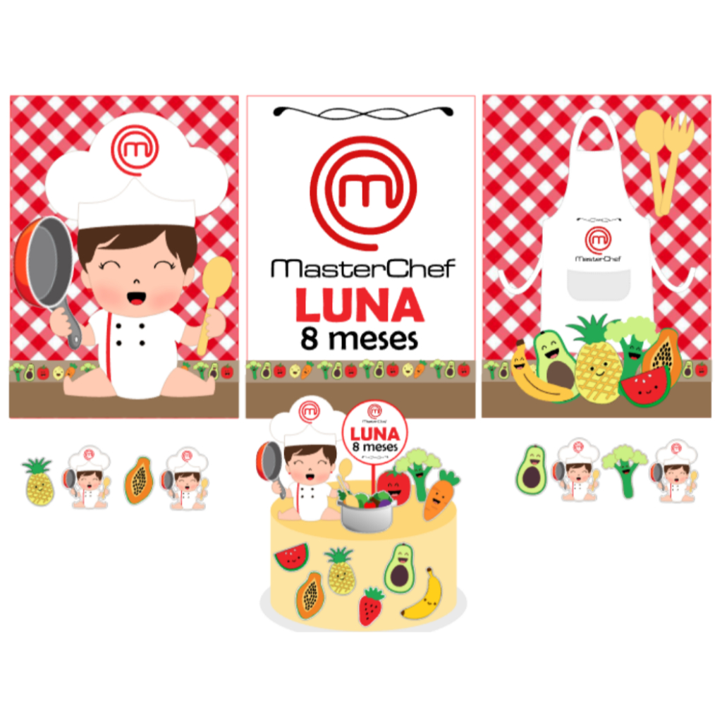 Kit festa Master Chef baby menina menino~ | Shopee Brasil