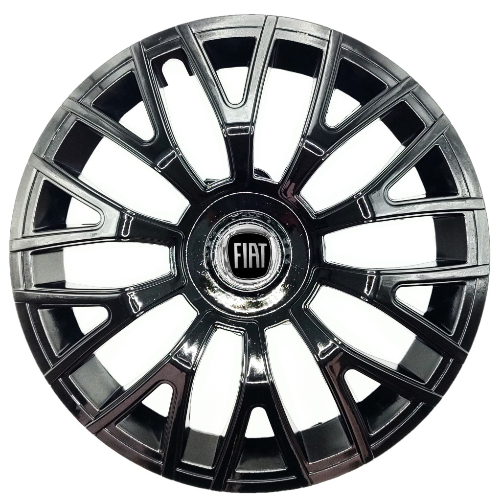 Jogo de 4 Calotas Aro 13 Triton Black Fiat Uno Palio Siena Mobi ...