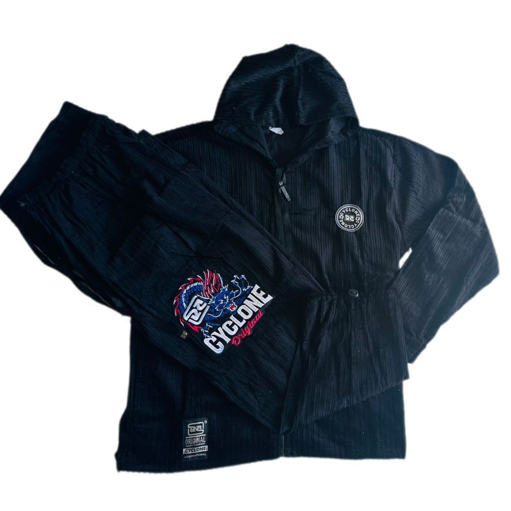 Conjunto Jaqueta Cyclone Veludo Dragon New + Calça Chave | Shopee Brasil