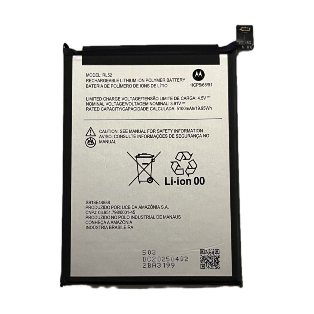 BATERIA RL52 G05 5G XT2523 G15 5G XT2521 ORIGINAL NOVA | Shopee Brasil