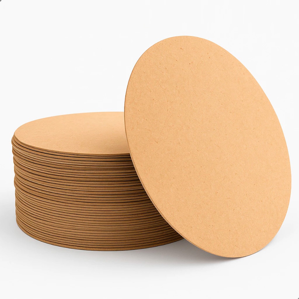 Kit 50 Bases Redondas MDF Cru 35cm Para Bolos Tortas Artesanato Pintura ...