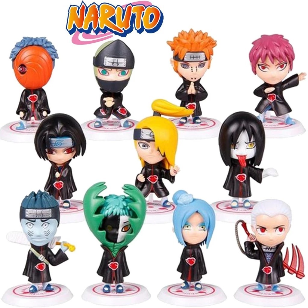 Kit 11 Miniaturas Naruto – Akatsuki | Action Figures Colecionáveis ...