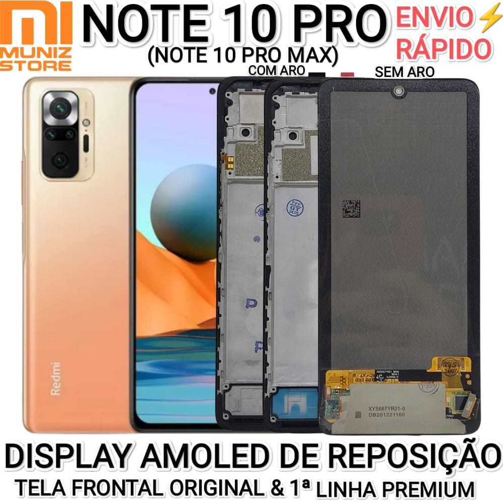 Display Redmi Note 10 Pro/ Max Xiaomi Tela Amoled Original e 1° Linha C ...