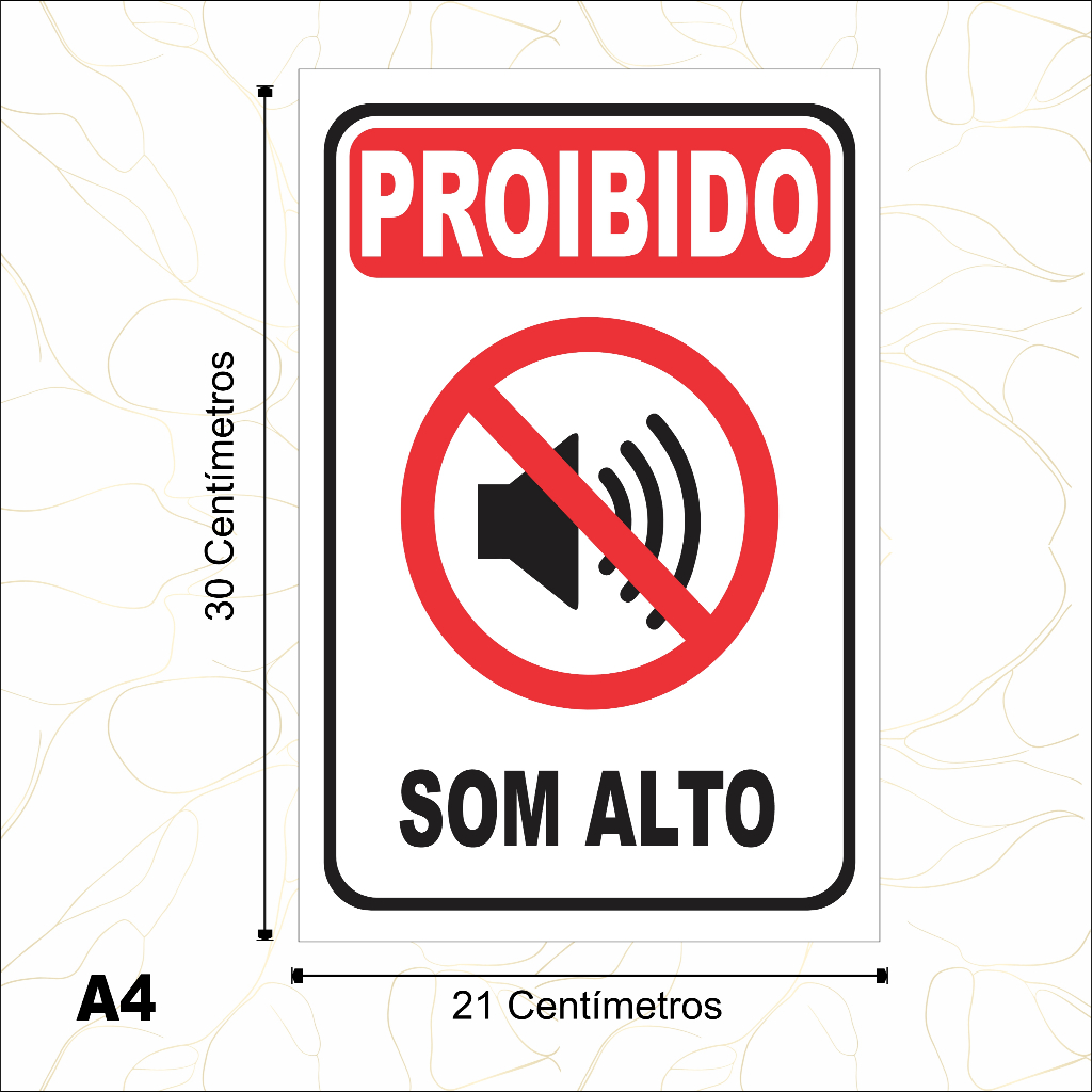Adesivo Proibido som alto | Shopee Brasil