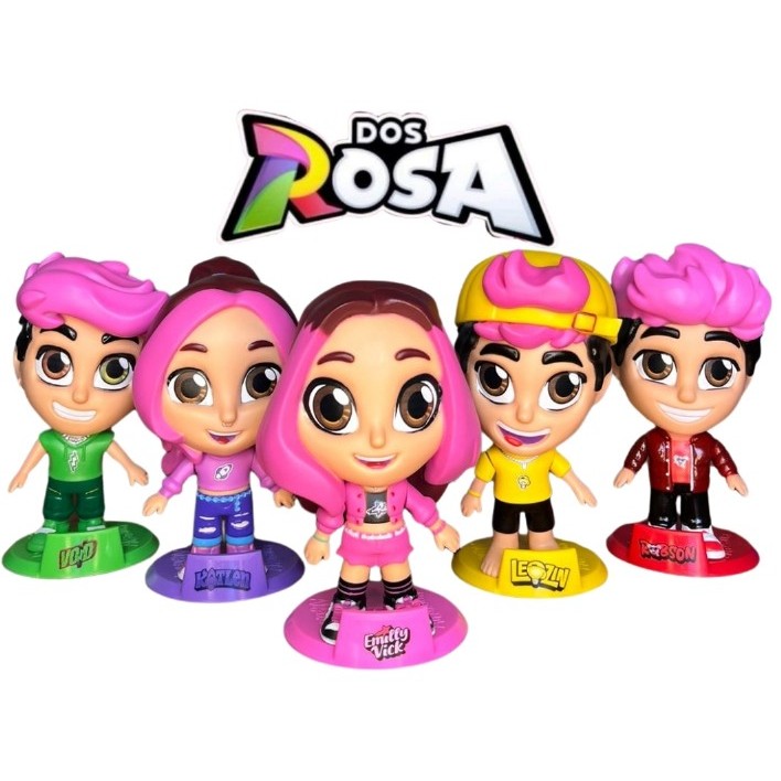 KIT 5 BONECOS COLECIONÁVEIS DOS ROSA - EMILY VICK - LEOZINHO - KATLEN ...