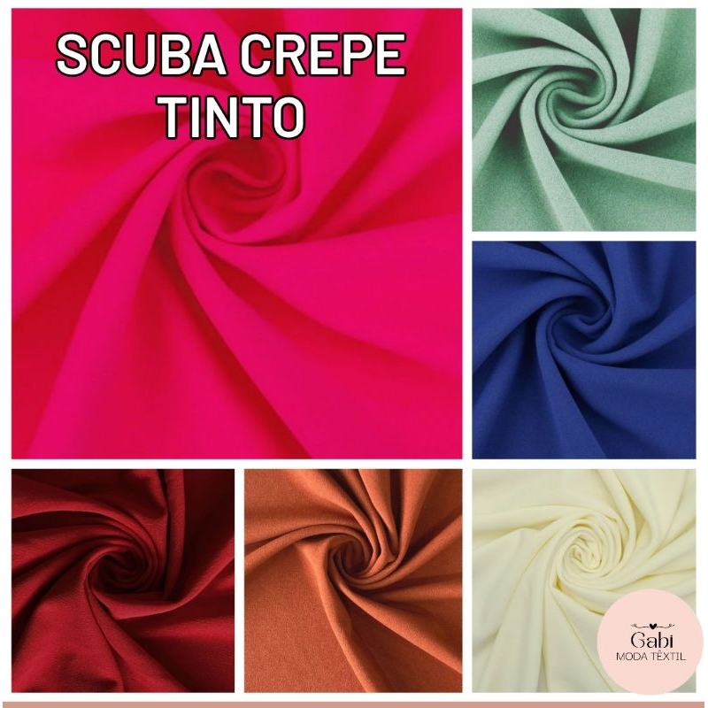 Tecido Scuba Crepe Tinto (3m x 1,50m) | Shopee Brasil