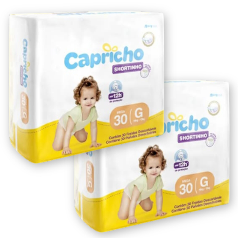 Fralda G Capricho Shortinho – 10kg a 13kg | Shopee Brasil