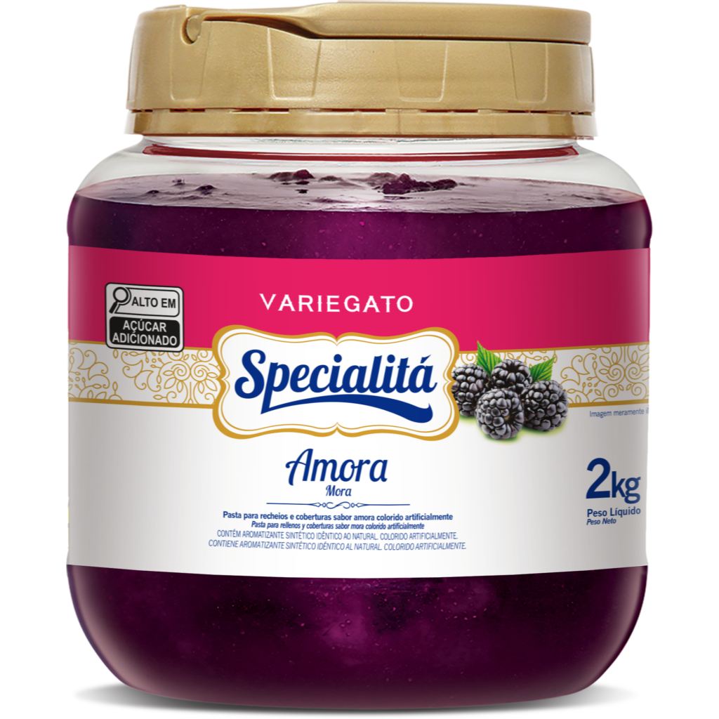 Variegato Amora Specialitá 2kg com Pedaços da Fruta | Shopee Brasil
