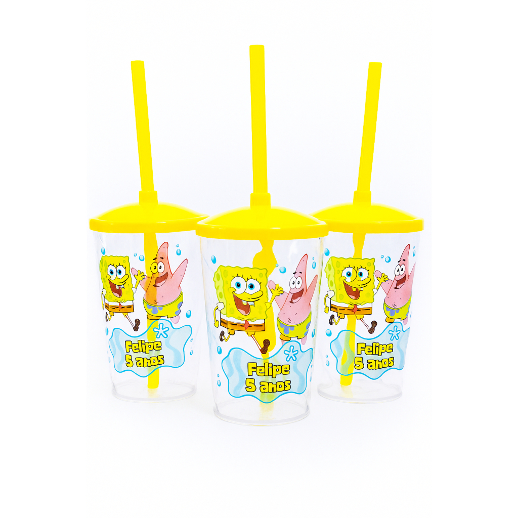 30 Copos Twister Shake C/ Tampa E Canudo Personalizados 300 ml | Shopee ...