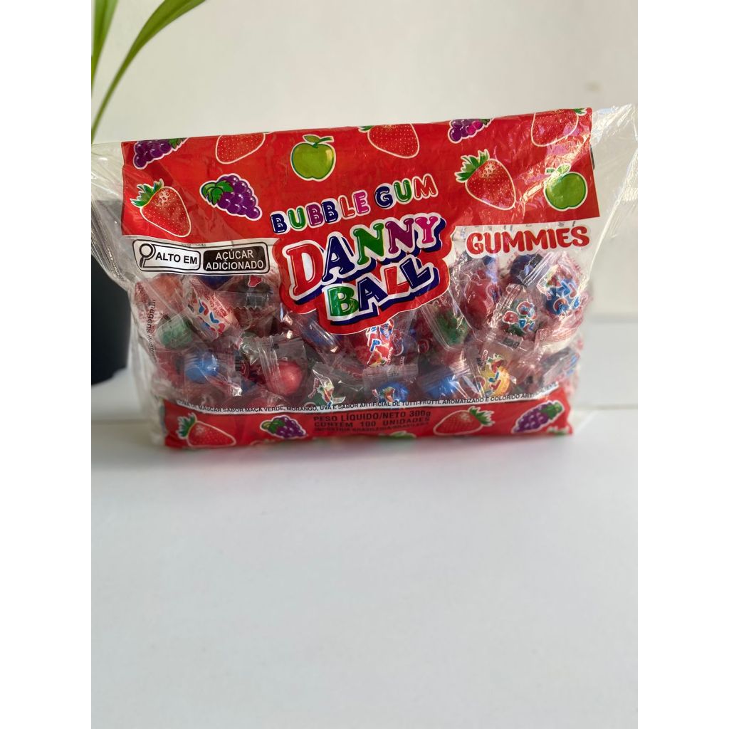 Chiclete Sortido de BolaTutti Frutti com 100 Unidades - Danny Ball ...