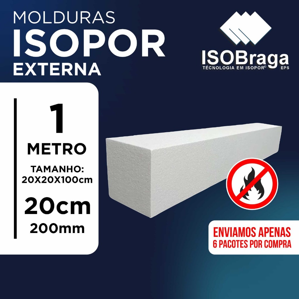 Moldura Externa Isopor 20x20 Fachada Viga Coluna 1 UNIDADE | Shopee Brasil
