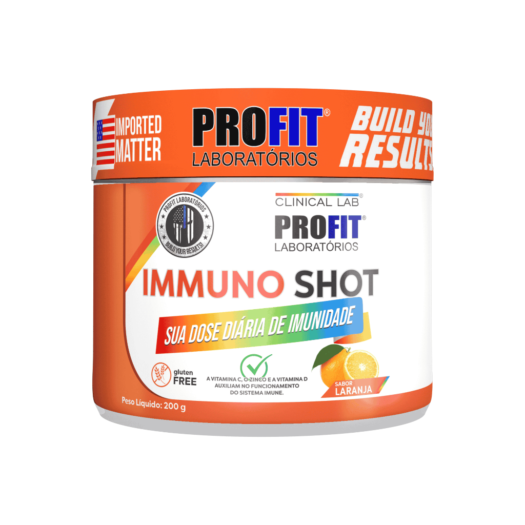 Immuno Shot Com Vitamina C + Vitamina D3 + Glutamina + Zinco Pote 200g ...