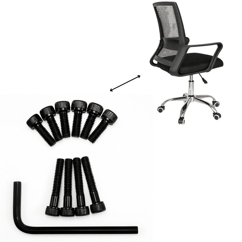 Kit Parafusos Allen para Cadeira Escritorio Dali 860 Prizi | Shopee Brasil
