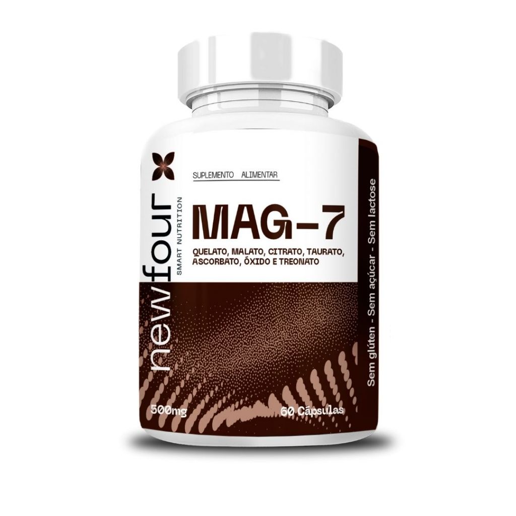 MAG-7 Magnésio 500mg – 60 ou 120 Cápsulas | New Four | 7 Formas Ativas ...