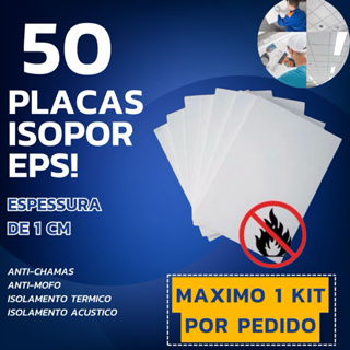 Placas de Isopor EPS para forros e teto 100X500 1CM DE ESPESSURA - ANTI-CHAMAS | Shopee Brasil