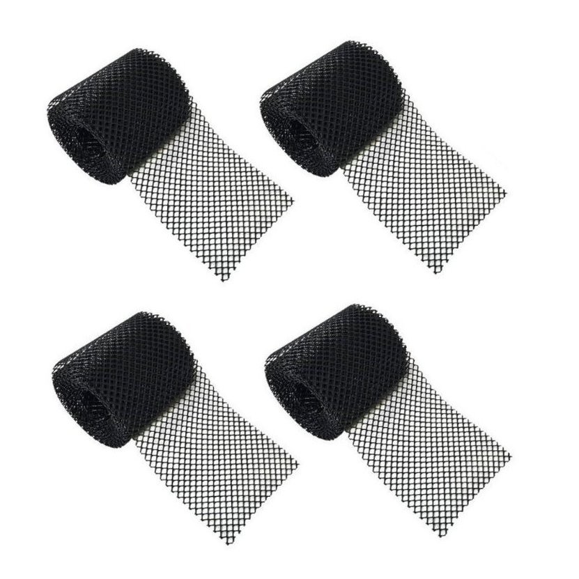 Tela calha telhado ralo plástica hexagonal preta kit 4 peças 20 m x 30 ...