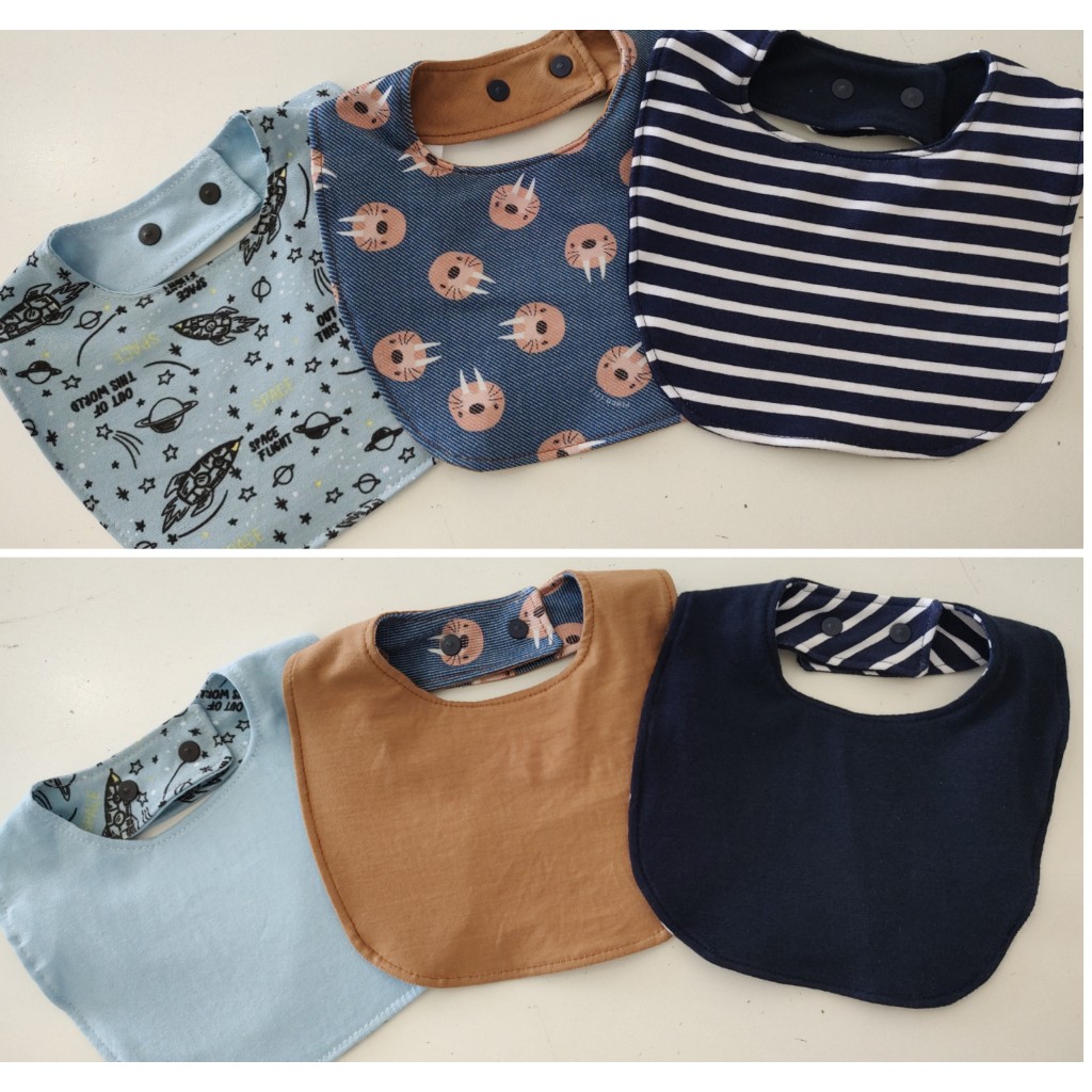 COMPRE 5 RECEBA 6 PROMOÇÃO Kits 3 ou 5 babadores impermeáveis dupla ...
