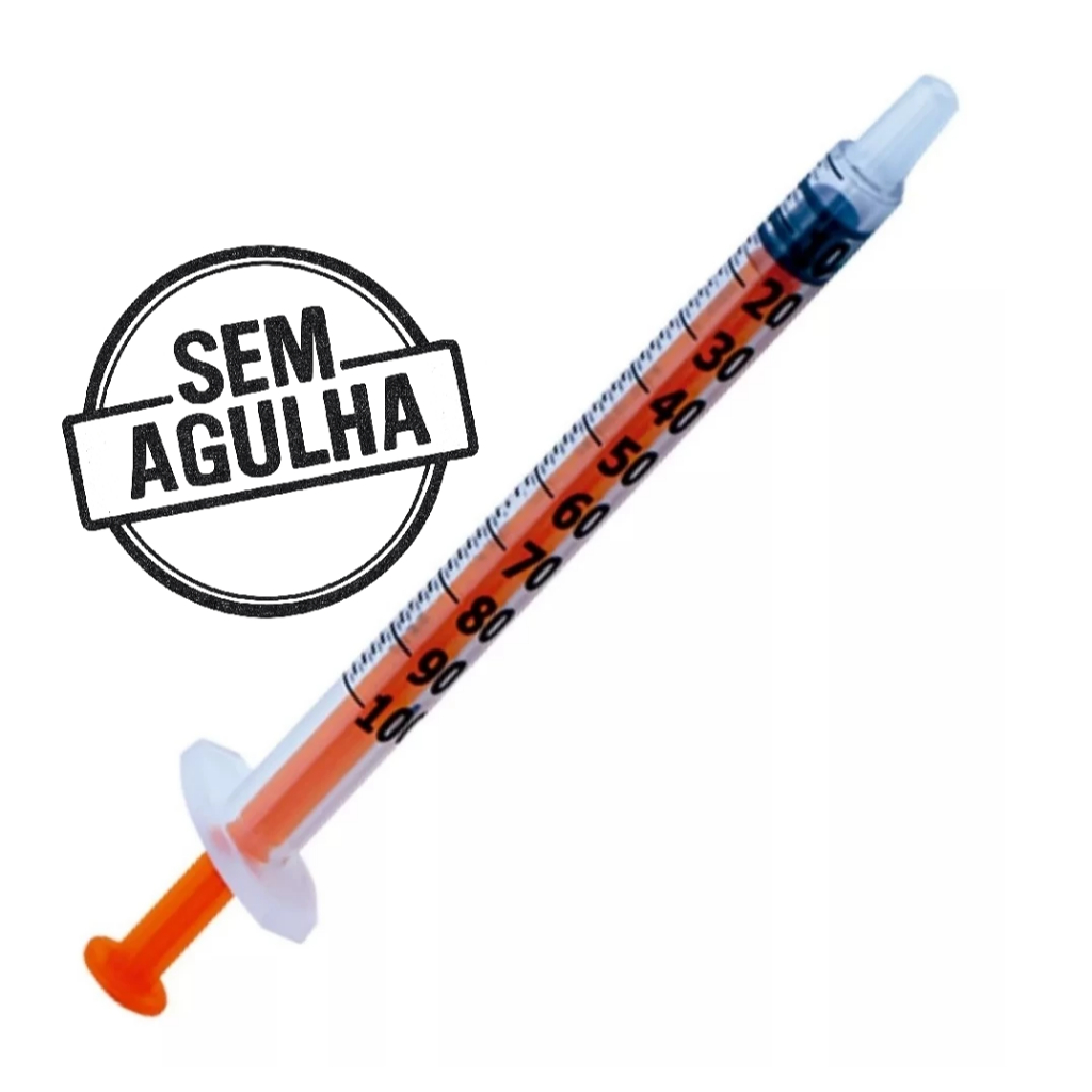 Seringas Insulina / Botox Sem Agulha de 1ml 100UI Luer Slip (Liso ...
